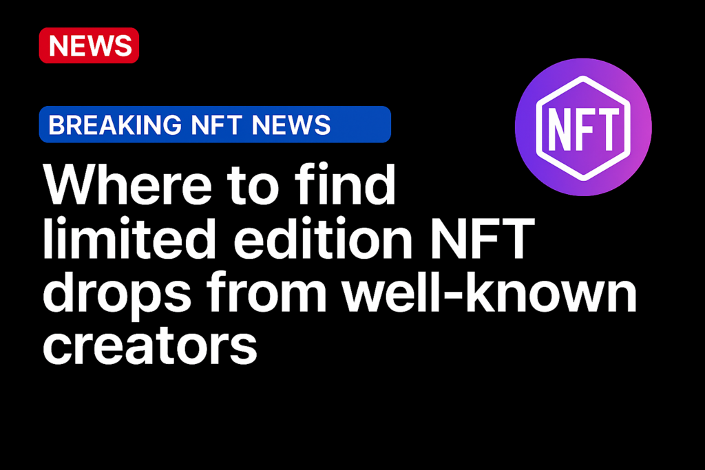 Where to Find Limited Edition NFT Drops from Well-Known Creators ...